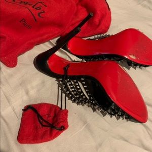 Christian Louboutin | Shoes | Christian Louboutin Black Martha Spike ...